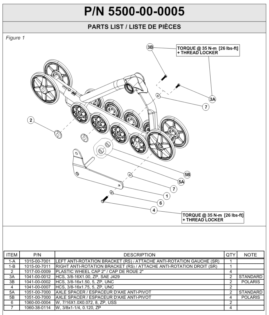 Tatou 4S Transfer Kit - Independent to Rigid - CAMSO ATV / UTV TRACK ...